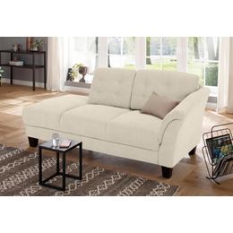 Recamiere Home Affaire, B:197cm H:89cm T:90cm, beige, Luxus-Microfaser (90% Polyester, 10% Polyamid);Struktur fein (100% Polyester);Flachgewebe (100%