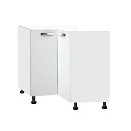 Eckunterschrank Optifit, B:90cm H:87cm T:58,4cm, wei&szlig;, Holzwerkstoff, K&uuml;che, Schr&auml;nke, "Ole"