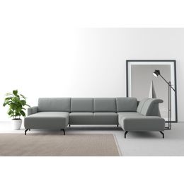 Sit & More Wohnlandschaft SIT & MORE, B:337cm H:84cm T:205cm, grau, Sofas, "Bailando U-Form", wahlweise mit Kopfteilverstellung und Vorziehsitz, motorisch