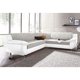 Ecksofa Trendmanufaktur, B:267cm H:85cm T:247cm, wei&szlig;, Primabelle-Microfaser;Kunstleder SOFTLUX / Struktur (77% Polyester; 23% Polyacryl),