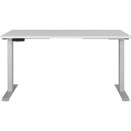 Schreibtisch Germania, B:140cm H:120cm T:80cm, silber, B&uuml;ro, Tische, "GW-Agenda elektrisch h&ouml;henverstellbar (72-120 cm)", mit Memory-Funktion &