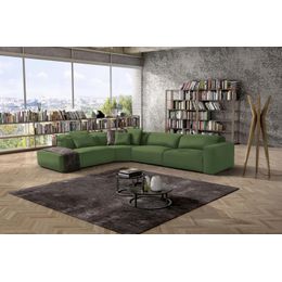 Ecksofa Egoitaliano, B:378cm H:95cm T:282cm, gr&uuml;n, Wohnzimmer, Sofas, "Beverly, extravangantes Designsofa mit erstklassigem Sitzkomfort", wahlweise