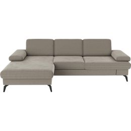 Sit & More Ecksofa SIT & MORE, B:275cm H:82cm T:171cm, beige, 95% Polyester 5% Polyamid, Wohnzimmer, Sofas, "Morris L-Form, inkl. Sitztiefenverstellung",