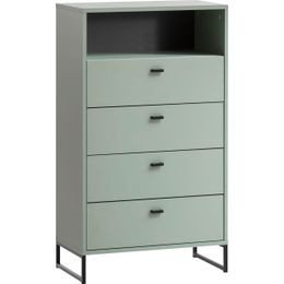 Midischrank Schildmeyer, B:60,2cm H:103,9cm T:33cm, gr&uuml;n, FSC-zertifizierter Holzwerkstoff, Schr&auml;nke, "Janne, Midischrank, Made in Germany, B: 60