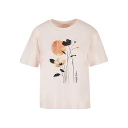 Merchcode Damen T-Shirt "Merchcode Ladies Sunlight Bloom Tee"pink, Gr. M, bedruckt, 100% Baumwolle, Shirts