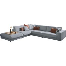 Ecksofa 3C CANDY, B:365cm H:86cm T:322cm, blau, 85% Polyester, 15% Viskose, Wohnzimmer, Sofas, "Enisa II, bequem und komfortabel, gro&szlig;es