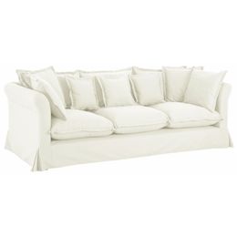 3-Sitzer Home Affaire, B:228cm H:93cm T:100cm, beige, Webstoff (50% Baumwolle, 50% Polyester), Sofas, "Luise"