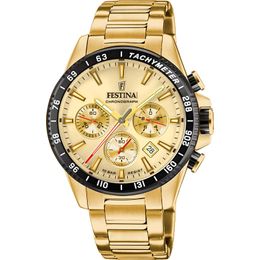 Festina Herren Chronograph "Timeless Chronograph", gold, Armbanduhren, Armbanduhr, Quarzuhr, Herrenuhr, Stoppfunktion, Edelstahlarmband