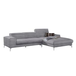 Ecksofa W.Schillig, B:303cm H:70cm T:193cm, grau, Chenille-Flachgewebe R66 (85% Polyester, 15% Nylon), Wohnzimmer, Sofas, "piedroo, Designsofa mit