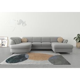 Sit & More Wohnlandschaft SIT & MORE, B:304cm H:78cm T:192cm, grau, Webstoff (100% Polyester);Struktur weich (90% Polyester, 10% Polyamid);Luxus-Microfaser