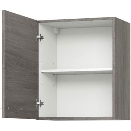 H&auml;ngeschrank KOCHSTATION, B:50cm H:60cm T:35cm, grau, K&uuml;che, Schr&auml;nke, "KS-Trea O50-60", inklusive Einlegeboden, Breite 50 cm, H&ouml;he 60 cm