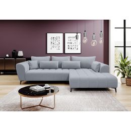 Ecksofa WERK2, B:287cm H:64cm T:220cmgrau, 100% Polyester, Wohnzimmer, Sofas, "Garay, XXL-Liegefl&auml;che: elektrisch ausziehbar auf ca. 228&times;126 cm",