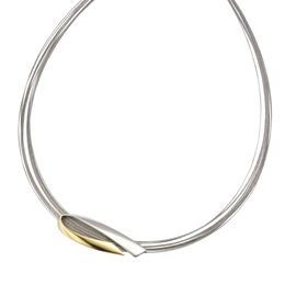 Vivance Damen Collierkettchen "925/- Sterling Silber rhodiniert + Stahl", 44+5cm, Silber 925 (Sterlingsilber), L: 49 B: 41mm, bunt, Silber 925