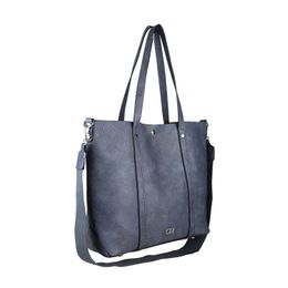 Damen Umh&auml;ngetasche "Ela", Collezione Alessandro, blau, Lederimitat, Taschen, schlichtes Design