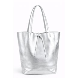 Damen Schultertasche "EasyGo", Collezione Alessandrosilber, Leder, Taschen, aus softem Leder, Made in Italy