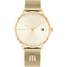 Tommy Hilfiger Damen Quarzuhr "TEA", gold, Armbanduhren, Armbanduhr, Damenuhr, Edelstahlarmband