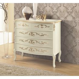 Kommode Home Affaire, B:87cm H:83cm T:38cm, beige, Holz teilmassiv, Schlafzimmer, Sideboards, "Kommode Capri", Breite 87 cm