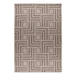 Teppich Kayoom, B:60cm H:5mm L:110cm, beige, Polypropylen, Wohnzimmer, Teppiche, "Nibru 825", Flachgewebe, In- und Outdoor geeignet, schnell