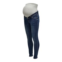 Only Maternity Damen Umstandsjeans "OLMWAUW MID SK DNM BJ5 NOOS", blau, Gr. XXL, unifarben, Denim/Jeans, Obermaterial: 64% Baumwolle, 31% Polyester,