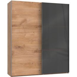 Schwebet&uuml;renschrank wimex, B:200cm H:236cm T:65cm, grau, Schr&auml;nke, "Level by fresh to go", mit jeweils einer Glast&uuml;r