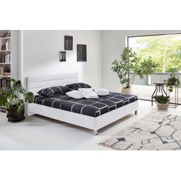 Polsterbett, B:190cm L:210cm, wei&szlig;, Westfalia Schlafkomfort, Bezug: Microvelours (100% Polyester);Bonnell-Federkern-Matratzenbezug: 100%