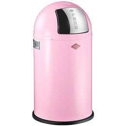 Wesco M&uuml;lleimer "Pushboy Junior Abfallsammler", B/H/T: 35cm x 63cm x 35cm, 22 lpink, K&uuml;che, M&uuml;lleimer, mit Metalleinsatz, Griffe, Einwurfklappe aus