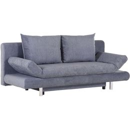 Schlafsofa GUTMANN FACTORY, B:194cm H:73cm T:91cm, grau, 100% Polyester, Wohnzimmer, Sofas