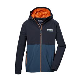 Killtec Jungen Funktionsjacke "KOS 141 BYS JCKT", blau, Gr. 128, Oberstoff: 100% Polyester, Futter: 100% Polyester, Jacken, Wasserdichte Kinderjacke,