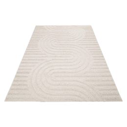 Outdoorteppich Esprit, B:80cm H:2mm L:150cm, beige, Polypropylen (PP), Teppiche, "Miles, ESP-54231", Hoch-Tief-Effekt, grafisches Design, uni,