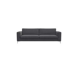 3-Sitzer FLEXLUX, B:229cm H:85cm T:92cm, grau, 100% Polyester, Sofas, "Fiore, super Sitzkomfort durch Kaltschaum im Sitz", breite Armlehnen, F&uuml;&szlig;e Alu