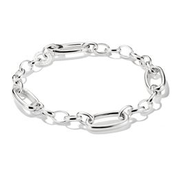 Thomas Sabo Damen Charm-Armband "Charm Club Connect: mit drei Connect Links", 17, Silber 925 (recycelt), silber, Silber 925 (recycelt), Armb&auml;nder