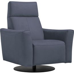 Sessel Egoitaliano, B:84cm H:105cm T:90cm, grau, Wohnzimmer, Sessel, "Blues Designsessel, Loungesessel", drehbar, inkl. manuelle Relaxfunktion durch