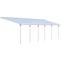Terrassendach, B:980cm T:295cm, wei&szlig;, PALRAM - CANOPIA, Aluminium, Polycarbonat (PC), Terrassen&uuml;berdachungen, "Olympia 3x9.71", BxT: 980x295 cm