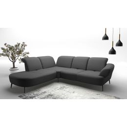 Sit & More Ecksofa SIT & MORE, B:302cm H:91cm T:270cm, grau, 95%Polyester 5%Polyamid, Wohnzimmer, Sofas, "Dance, L-Form, inkl. Sitztiefenverstellung", inkl.