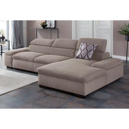 Ecksofa Home Affaire, B:286cm H:73cm T:174cm, grau, 100% Polyester;Luxus-Microfaser ALTARA NUBUCK (100% Polyester);Luxus-Microfaser weich (90%