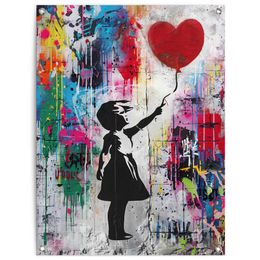 Poster Reinders, B:60cm H:80cm T:0,1cm, bunt, Outdoor, Bilder, "Balloon Girl Grafitti"