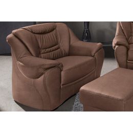 Sit & More Sessel SIT & MORE, B:98cm H:94cm T:95cm, braun, NaturLeder;Luxus-Microfaser ALTARA NUBUCK (100% Polyester);Luxus-Kunstleder, Wohnzimmer, Sessel,