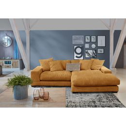 Ecksofa GUTMANN FACTORY, B:280cm H:57cm T:190cm, gelb, 100% Polyester, Wohnzimmer, Sofas