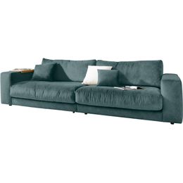 Big-Sofa 3C CANDY, B:290cm H:86cm T:127cm, blau, 100% Polyester, Sofas, "Enisa II", incl. 1 Flatterkissen, Wahlweise mit Flecken-Schutz-Bezug Easy
