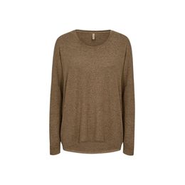 soyaconcept Damen Strickpullover "Soya Concept Shirt SC_BIARA"98404 desert braun melange, Gr. XS, Obermaterial: 74% Viskose, 21% Polyester, 5%
