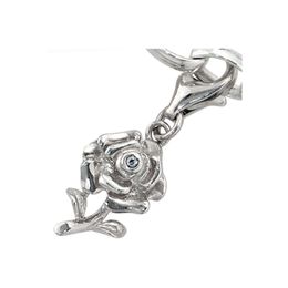 Jobo Damen Charm-Einh&auml;nger "Rose", silber, Silber 925 (Sterlingsilber), Charms, 925 Silber mit Zirkonia