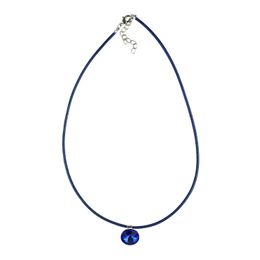 Damen Kette mit Anh&auml;nger "Frankfurt", blau, Basic, Collezione Alessandro, Glas, Halsketten, mit echtem Glasstein