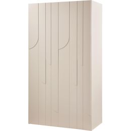 Kleiderschrank Woood, B:110cm H:200cm T:57cmgrau, Massivholz, Schlafzimmer, Schr&auml;nke, "Woood RAIN 2-T&Uuml;RIGER KLEIDERSCHRANK KIEFER DUST [fsc]",