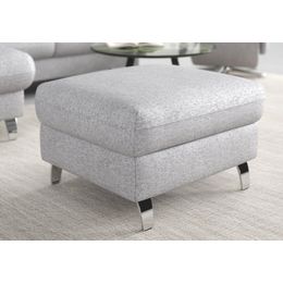 Sit & More Stauraumhocker SIT & MORE, B:66cm H:48cm T:76cm, silber, Hocker, "Grenoble", mit Stauraum und satinierten F&uuml;&szlig;en