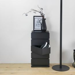 Kommode SPINDER DESIGN, B:37cm H:72,5cm T:26cm, schwarz, Metall, Schlafzimmer, Sideboards, "Joey", Metall, Breite 37 cm
