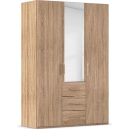 Dreht&uuml;renschrank Rauch, B:151cm H:223cm T:61cm, braun, Holzwerkstoff, Schr&auml;nke, "Kleiderschrank Schrank Garderobe Schlafzimmerschrank EVELYN", in