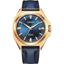 Citizen Herren Automatikuhr "Series 8"dunkelblau, Armbanduhren, Armbanduhr, Herrenuhr, Mechanische Uhr, analog, Datum, Eco-Drive