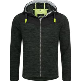 LPO Herren Fleecejacke "ELKFORD URBAN MEN", gr&uuml;n, Gr. 48, 100% Polyester, Jacken, weiche Fleecejacke in traditioneller Optik