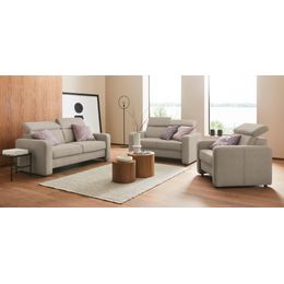 Sit & More 2,5-Sitzer SIT & MORE, B:173cm H:84cm T:93cm, beige, Sofas, "Bologna", inklusive Kopfteilverstellung und Federkern