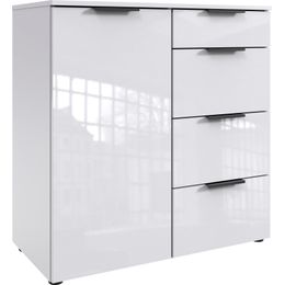 Kombikommode wimex, B:81cm H:84cm T:41cm, wei&szlig;, Spanplatte, Schlafzimmer, Sideboards, "level36 D by fresh to go", mit lackierten Hochglanz Fronten,